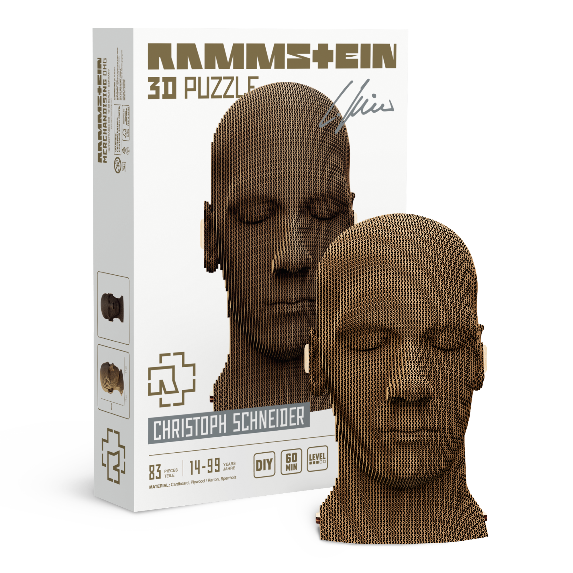 3D Puzzle ”Christoph Schneider” Bust | Rammstein-Shop